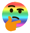 Think Rainbow Discord Sticker