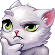 Think Cat Discord Sticker