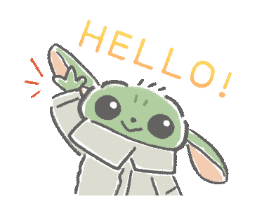 Hello Grogu Discord Sticker